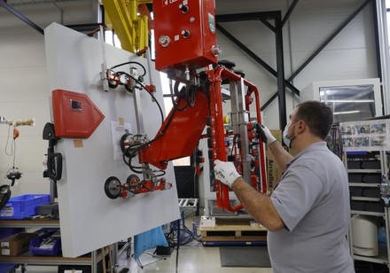 Employee Works On Ultra Deep Freezer Editorial Stock Photo - Stock ...
