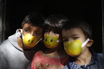 Two Palestinian Brothers Make Face Masks Editorial Stock Photo - Stock ...