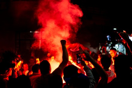 Alahly Fans Celebrate Their Teams Win Editorial Stock Photo - Stock ...