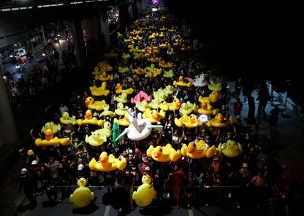 Antigovernment Protesters March Inflatable Rubber Ducks Editorial Stock ...