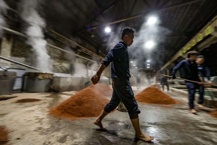 Workers Moisten Grains Distillery Maotai Town Editorial Stock Photo ...