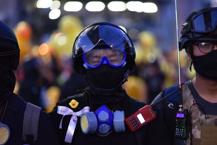 Security Volunteers Antigovernment Protesters Wear Glasses Editorial ...