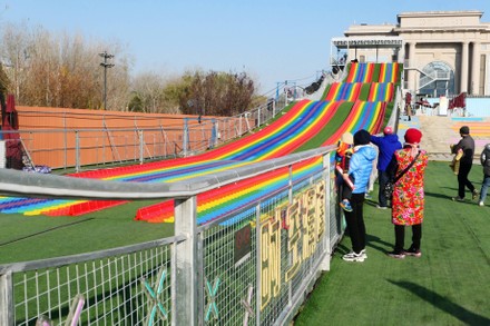 Tourists Play On Colorful Slide Nov Editorial Stock Photo - Stock Image ...