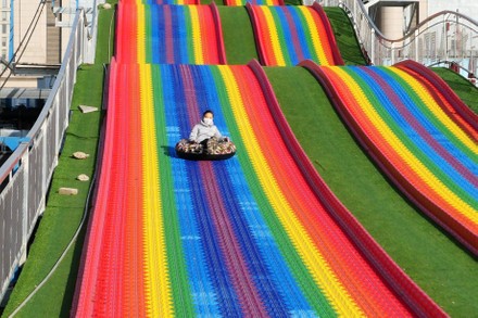 Tourists Play On Colorful Slide Nov Editorial Stock Photo - Stock Image ...
