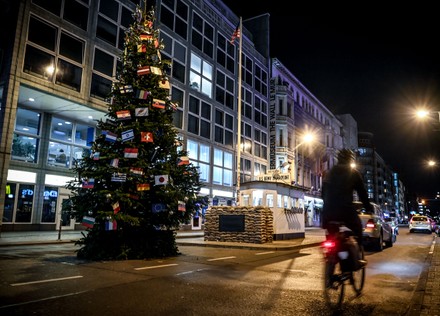 Christmas Tree Decorated State Flags On Editorial Stock Photo - Stock ...