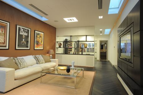 Luxury Cinema Room Walls Covered Silk Editorial Stock Photo - Stock ...