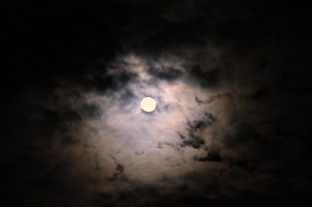 Bright Moon Causes Dramatic Skies Lighting Editorial Stock Photo ...