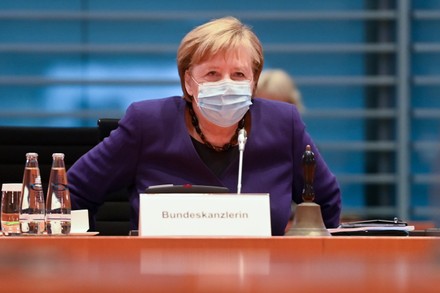German Chancellor Angela Merkel Wears Face Editorial Stock Photo ...