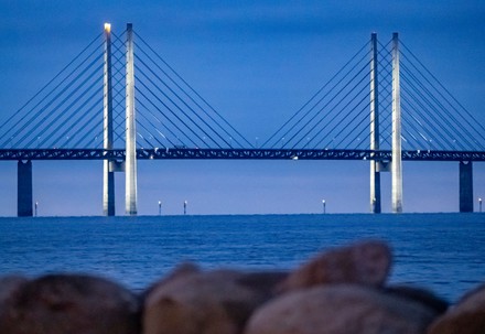 Oresund Bridge Giant Advent Candlestick On Editorial Stock Photo ...