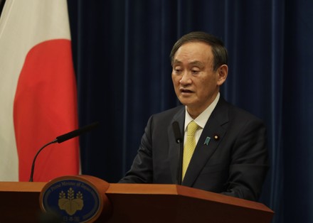 Japanese Prime Minister Yoshihide Suga Speaks Editorial Stock Photo ...