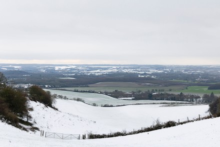 First Snowfall Year Detling Hill Kent Editorial Stock Photo - Stock ...