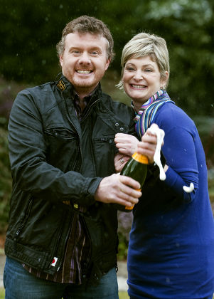 Nigel Page Partner Justine Laycock Celebrate Editorial Stock Photo ...