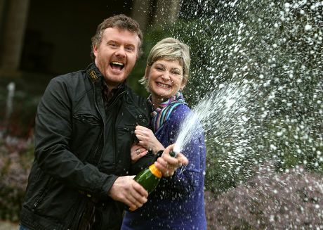 Nigel Page Partner Justine Laycock Celebrate Editorial Stock Photo ...