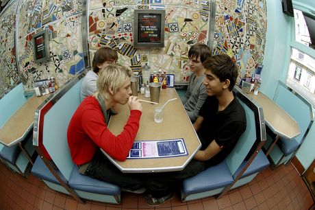 Cast Members Cafe Including Dev Patel Editorial Stock Photo - Stock ...