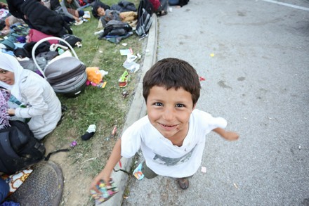 Little Syrian Boy Looking Camera Closed Editorial Stock Photo - Stock ...