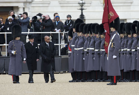 Prince Philip President Jacob Zuma Inspecting Editorial Stock Photo ...