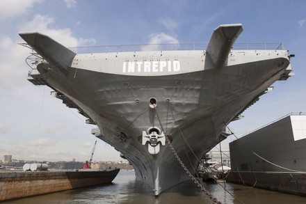 Uss Intrepid Navy Ship Aircraft Carrier Editorial Stock Photo - Stock ...