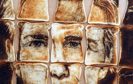 Toasted David Beckham Close Graphic Designer - Foto de stock de ...