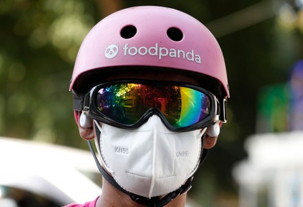 Delivery Man Foodpanda Wears Face Mask Editorial Stock Photo - Stock ...