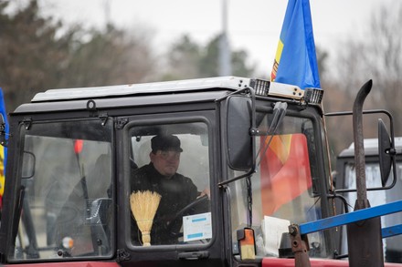 Farmer Pictured Inside His Tracktor During Editorial Stock Photo ...