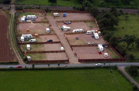 All Sectioned Off Fences Driveways Caravans Editorial Stock Photo ...