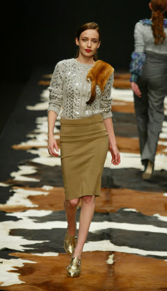 Elizabeth Jagger Wears Fox Fur Stole Editorial Stock Photo - Stock ...