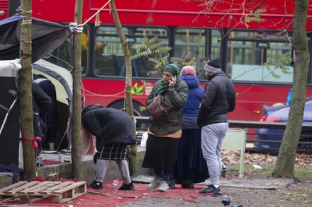 imágenes de Migrant camp, London, UK - 10 Dec 2020 - Imágenes de stock ...
