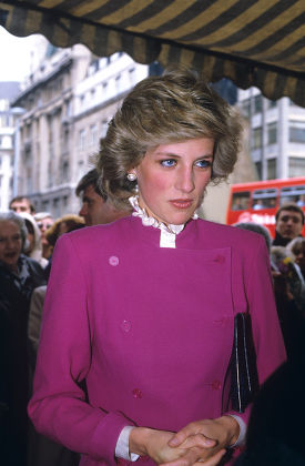 Princess Diana at Fishmonger's Hall, London, Britain - 1985 Stock ...