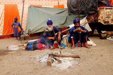 Nihangs Sikh Warriors Sitting Next Burnt Editorial Stock Photo - Stock ...