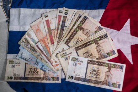 Cuban Banknotes Cuc Convertible Currency Cuba Editorial Stock Photo ...