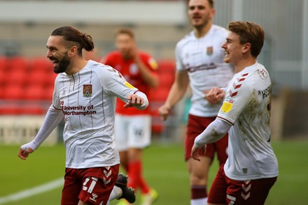 Goal Northampton Town Midfielder Ricky Holmes Editorial Stock Photo ...