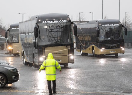 Celtic Players Arrive On Team Buses Editorial Stock Photo - Stock Image ...