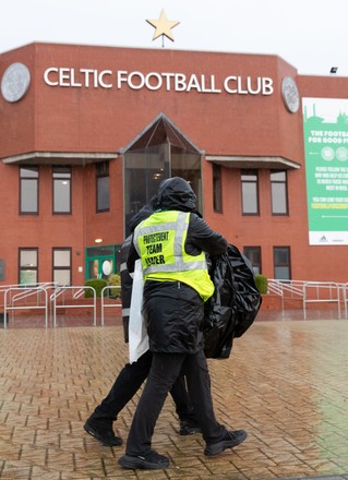 Celtic Security Staff Carry Antiboard Banners Editorial Stock Photo ...