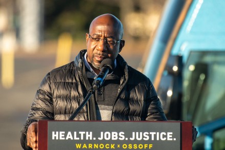 Rev Raphael Warnock Encourages Constituents Vote Editorial Stock Photo ...