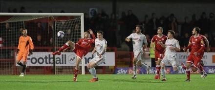 Crawley Towns Archie Davis Clears Danger Editorial Stock Photo - Stock ...