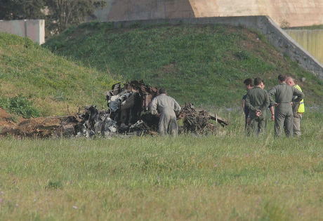Raf Personnel Examine Wreckage Red Arrows Editorial Stock Photo - Stock ...
