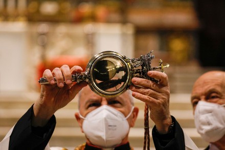 Liquefaction of the blood of Saint Januarius, Naples, Italy - 16 Dec ...