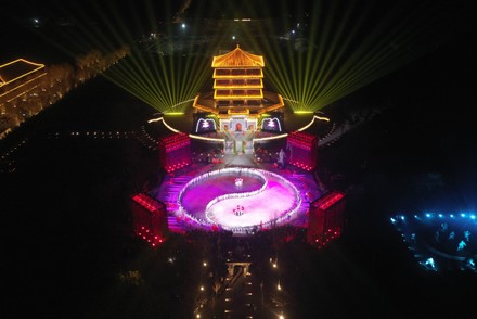Aerial Photo Shows Celebration Taijiquan Inscribed Editorial Stock ...