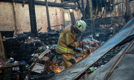 Illustration Shows Damage After Fire Yesterday Editorial Stock Photo ...