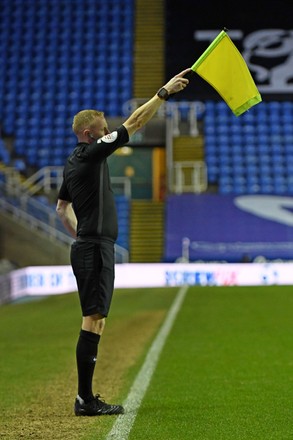 Referees Assistant Raises His Flag Offside Editorial Stock Photo ...