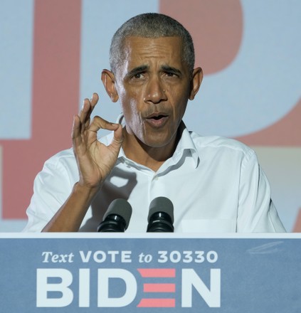Former President Obama Stands On Stage Editorial Stock Photo - Stock ...