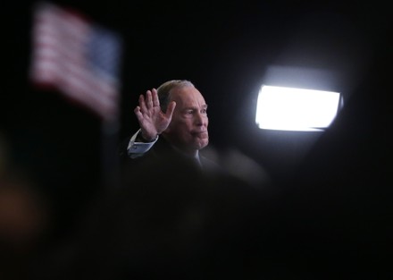 Democratic Presidential Candidate Mike Bloomberg Reacts Editorial Stock ...
