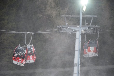 Gondolas Cable Car Struggle Strong Wind Editorial Stock Photo - Stock ...