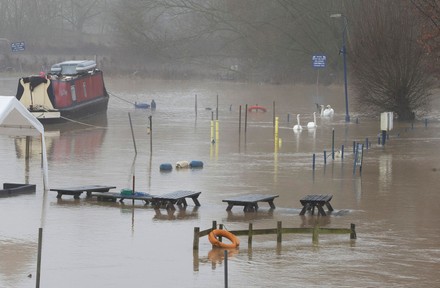 Flooded Picnic Area River Medway Kent Editorial Stock Photo Stock