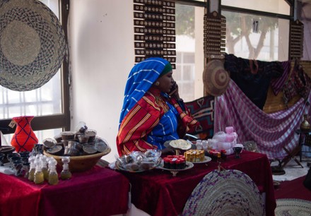 Libyan Woman Traditional Costume Makes Phone Editorial Stock Photo ...