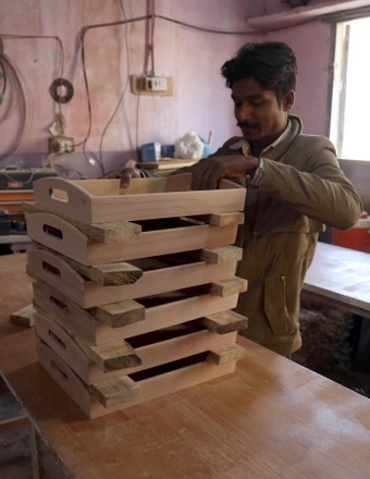 Pakistani Carpenters Work Workshop That Produces Editorial Stock Photo ...