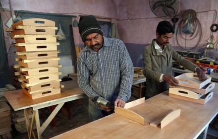 Pakistani Carpenters Work Workshop That Produces Editorial Stock Photo ...