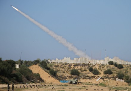 Rocket Launched By Palestinian Militant Groups Editorial Stock Photo ...
