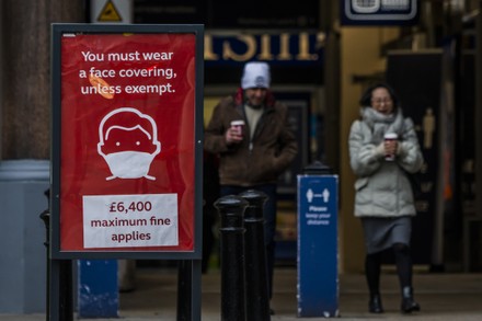 Signs Warn People Wear Masks Face Editorial Stock Photo - Stock Image ...