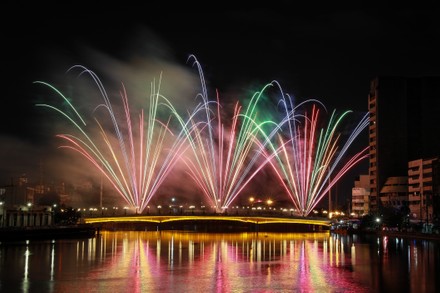 Fireworks Display Conducted Moments After Midnight Editorial Stock ...